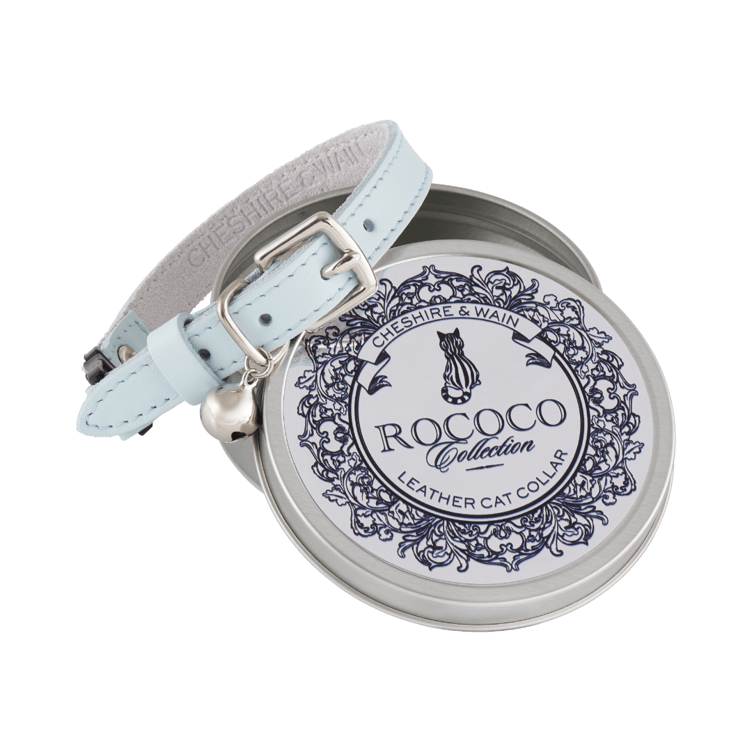 Cheshire & Wain - Rococo Powder Blue Luxury Cat Collar