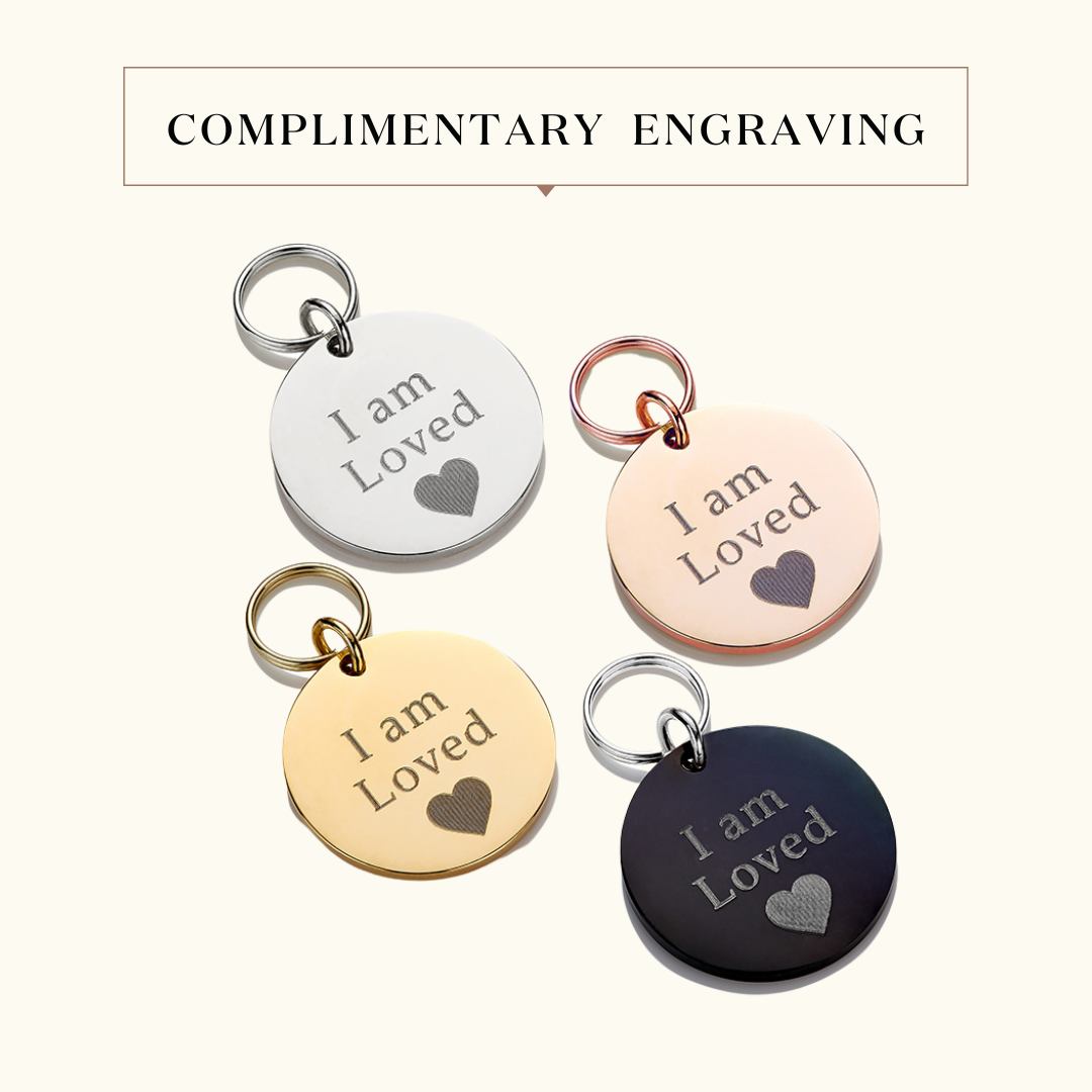 Cheshire & Wain - I Am Loved Cat Disc I.D. Tag